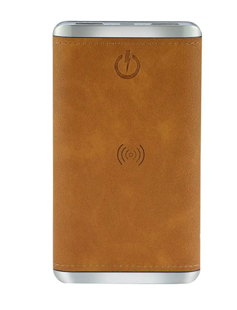 Leather 5K Wireless Charging Power Bank